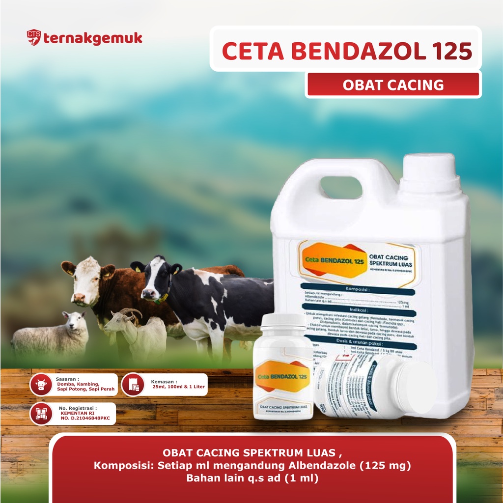 Jual OBAT CACING CAIR SAPI BABI KAMBING DOMBA - CETA BENDAZOL ...