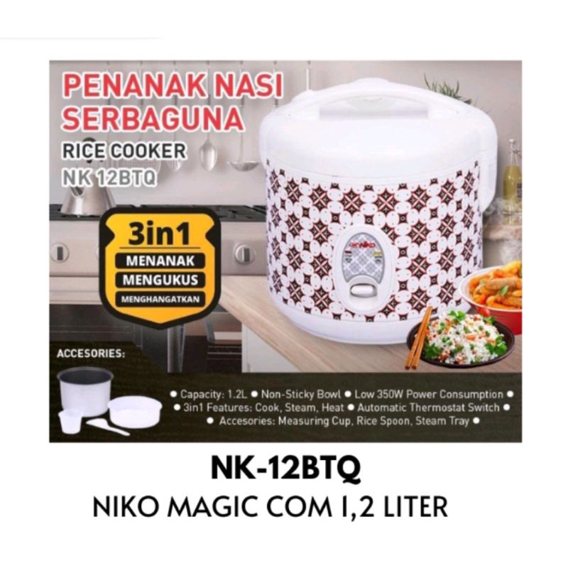 Jual Magic com rice cooker Niko 1,2 Liter NK 12 BTQ | Shopee Indonesia