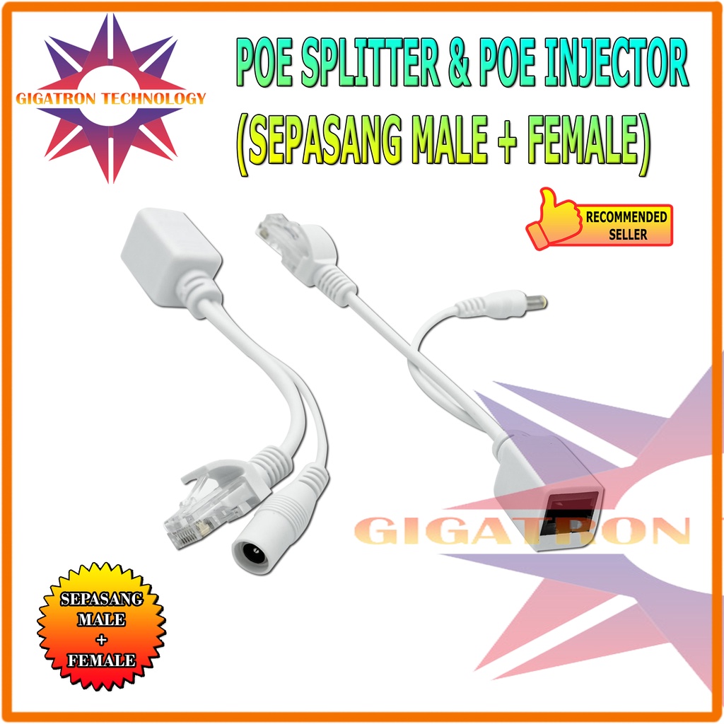 Jual Kabel POE Injector & POE Splitter (SET) / Kabel POE Set Cable Isi ...