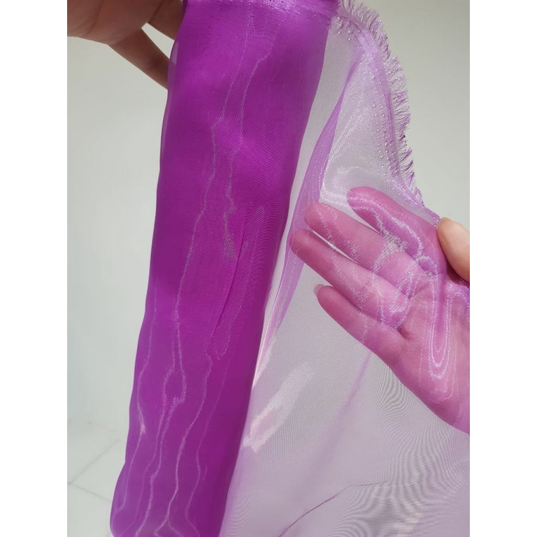Jual Kain Organza Organdi Polos Premium Silk Kain Kaca Meteran / Kain ...