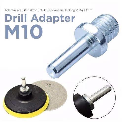 Jual DRILL ADAPTOR M10 SAMBUNGAN BAUT ADAPTER MESIN BOR POLES TATAKAN ...