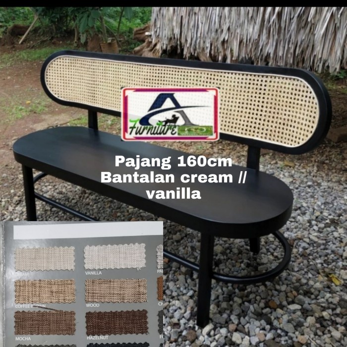 Jual OM1 bench rotan kursi bangku sofa dining set kayu jati minimalis ...