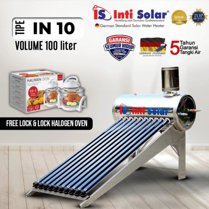 Jual INTI SOLAR IN 10 ( 100Ltr ) PEMANAS AIR TENAGA SURYA | Shopee ...