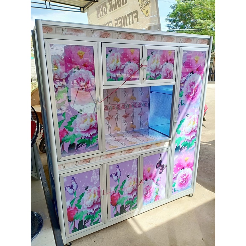 Jual Lemari Piring 4 Pintu Rak Piring Aluminium Besar 4 Pintu BATAM ...