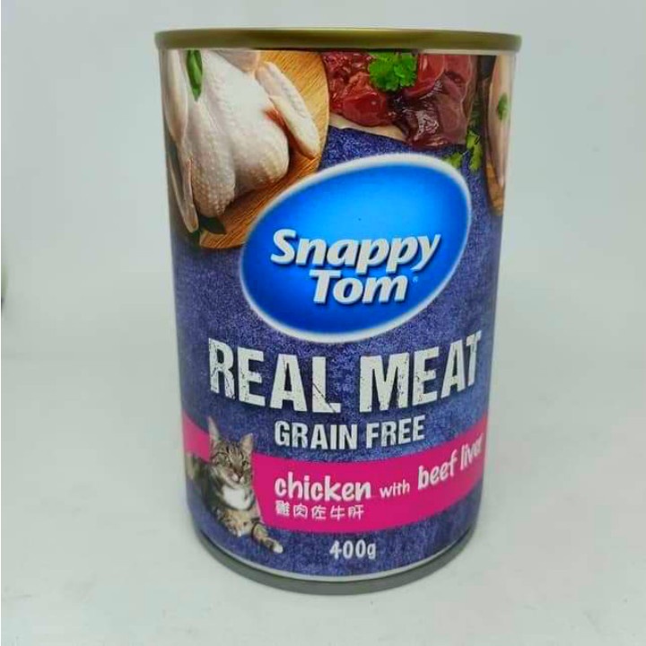 Jual Makanan Kucing Snappy Tom Kaleng Adult Chicken With Beef Liver ...
