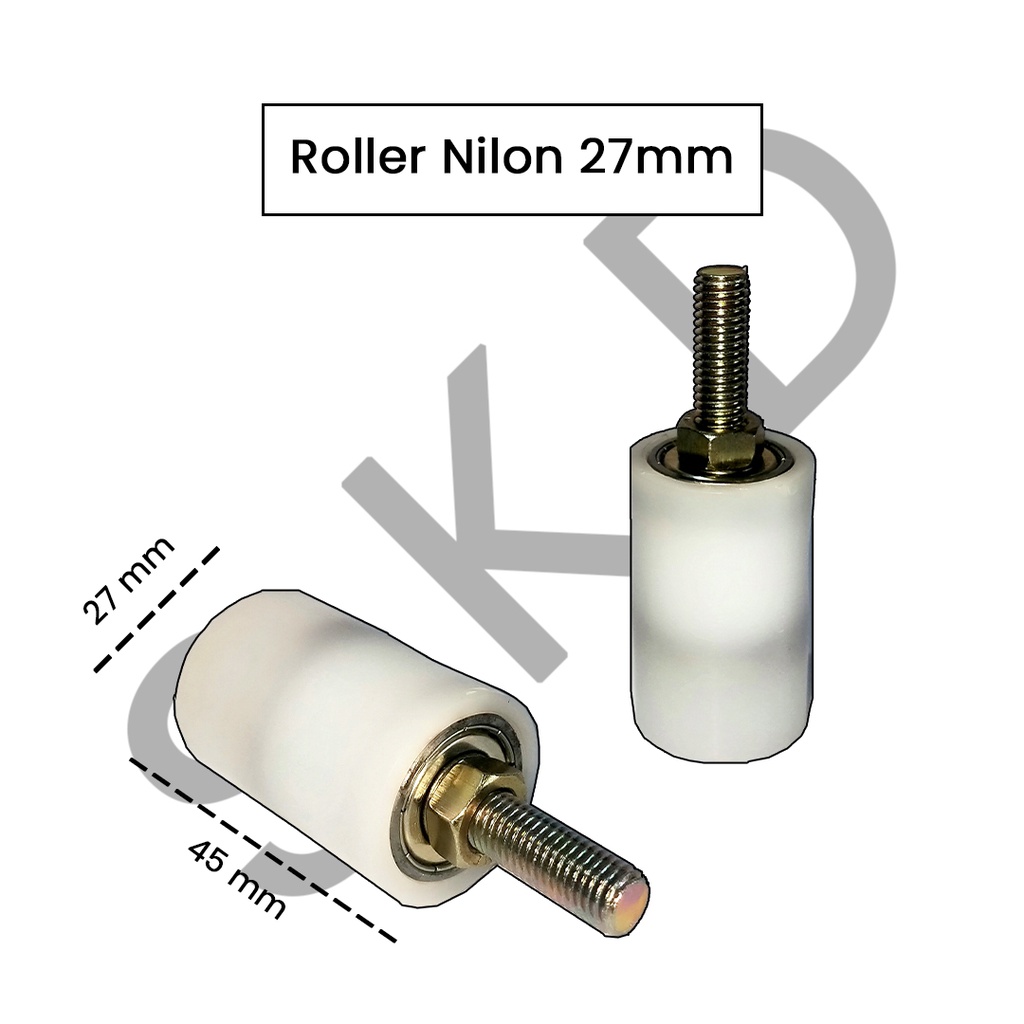Jual Roller Nilon / Bearing atau Roda Pagar Besi Ukuran 27 mm | Shopee ...