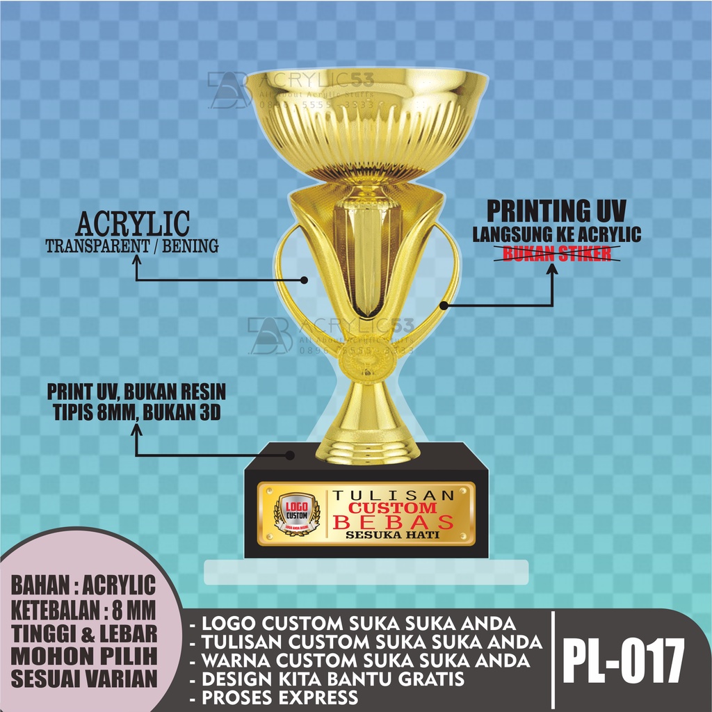 Jual PIALA, PIALA CUSTOM, PIALA MURAH, PIALA ACRYLIC, PIALA AKRILIK ...