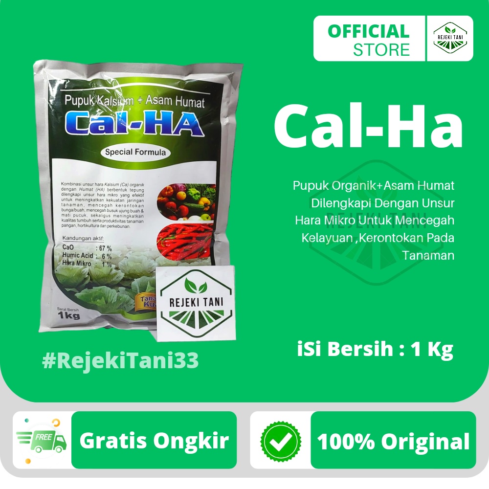 Jual CAL-HA KEMASAN 1KG CALHA PUPUK KALSIUM ORGANIK PLUS ASAM HUMAT ...