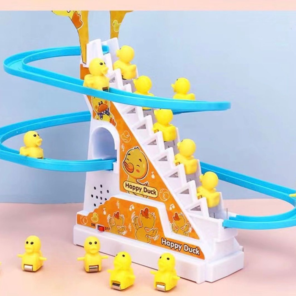 Jual [FUNNY] Mainan Seluncuran Otomatis Bebek Naik Tangga Duck Track ...