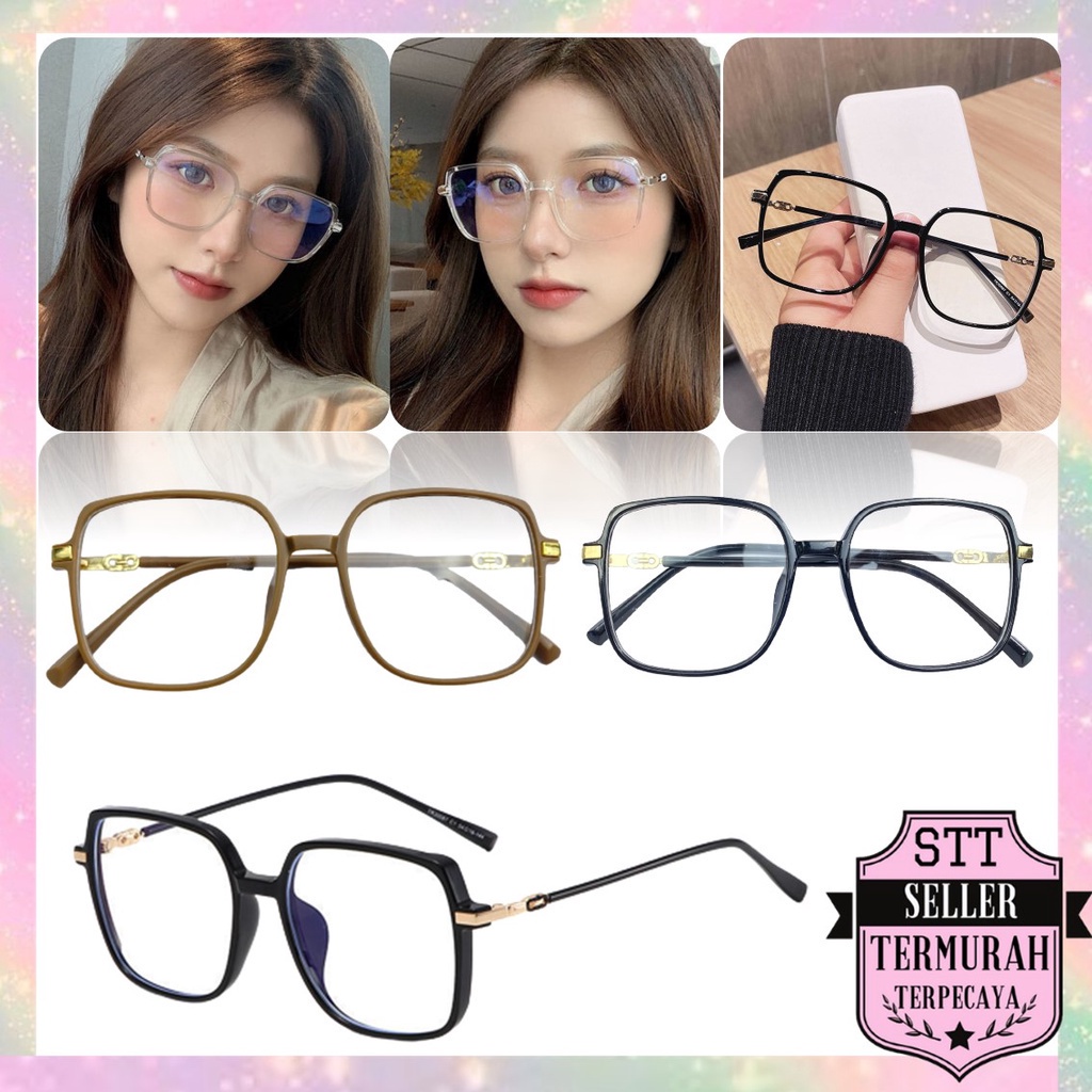 Jual STT Kacamata Wanita 6604 Kaca Mata Bingkai Persegi Fashion Gaya Korea Sunglassess Eyewear ...