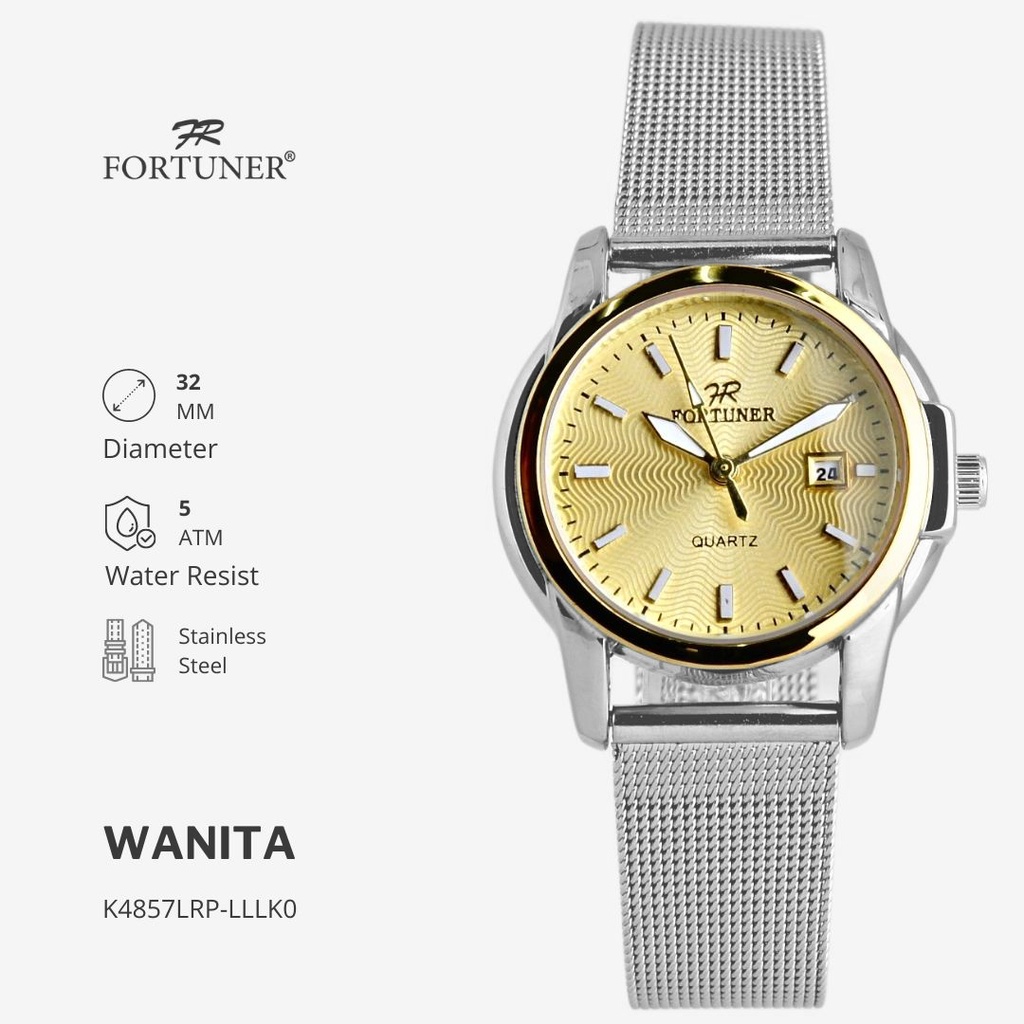 Jual Fortuner Jam Tangan Analog Wanita Water Resistant Rantai Yacintha ...