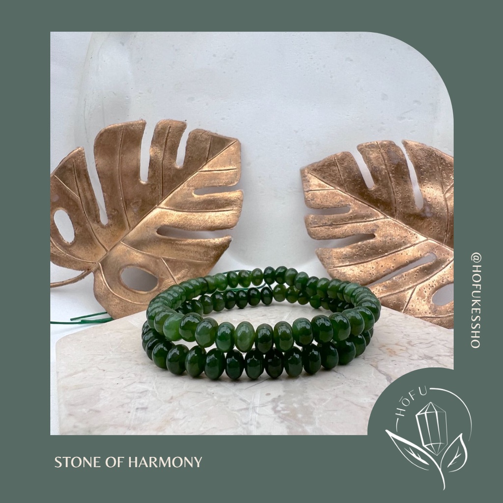 Jual Gelang Batu Alam Nephrite Jade Natural Crystal Bracelet | Shopee ...