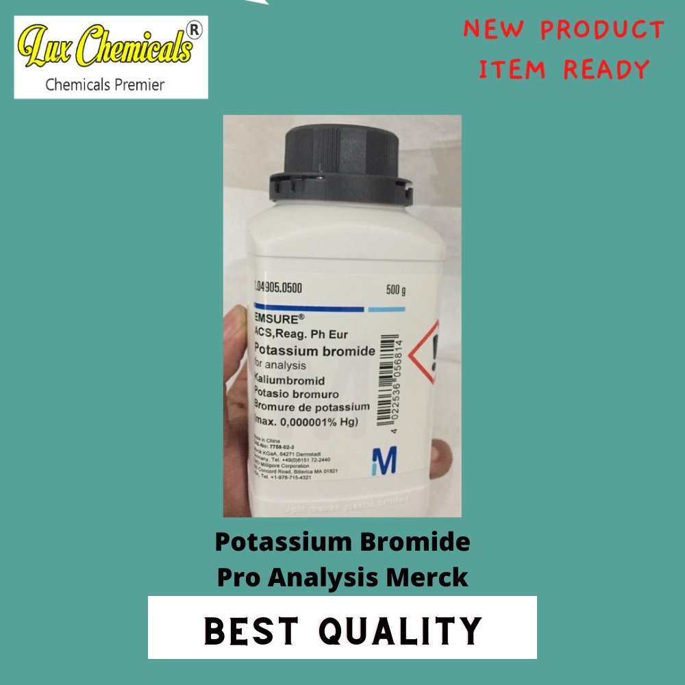 Jual ( MERCK ) Potassium Bromide / Kalium Bromida Pro Analisa 5 dan 10 Gram Best Product ...