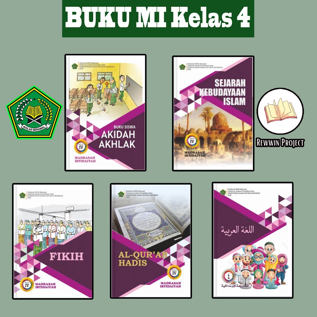 Jual Buku Siswa Original - MI KEMENAG - Kelas 4 ( Akidah Akhlak, SKI, FIKIH, Al Qur'an Hadis ...
