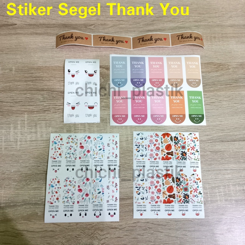 Jual Stiker segel label open me sticker thankyou | Shopee Indonesia