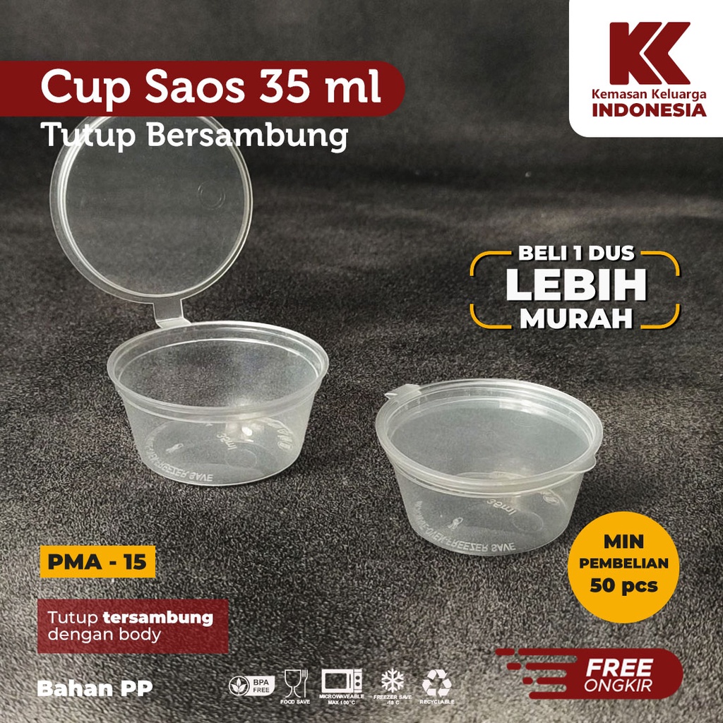 Jual CUP SAOS 35 ML / CUP SAMBAL / TEMPAT SAMBAL 35 ML @50PCS | Shopee ...