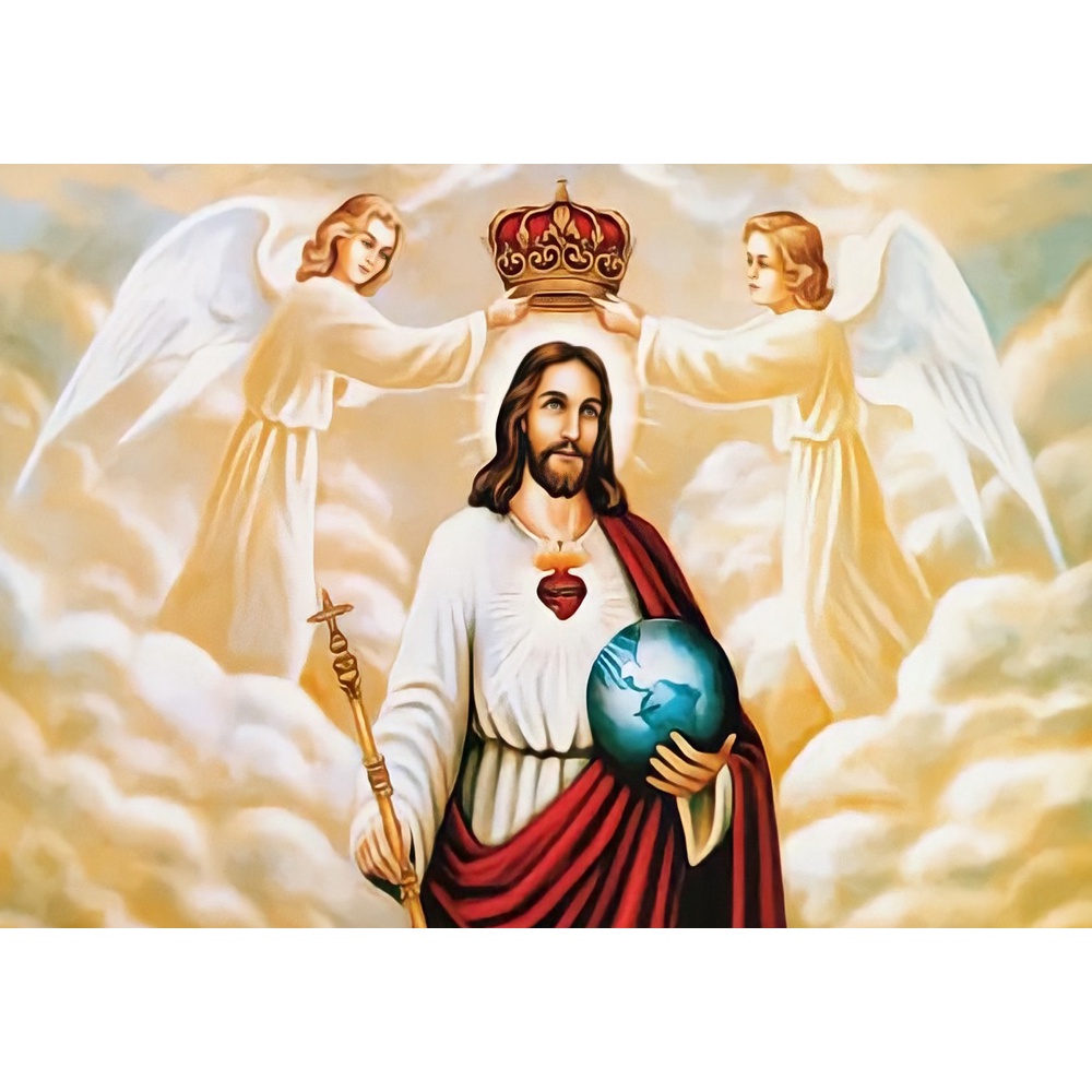 Jual LUKISAN POSTER CETAK YESUS JUMBO XTRA BESAR UKURAN 100X50CM ...