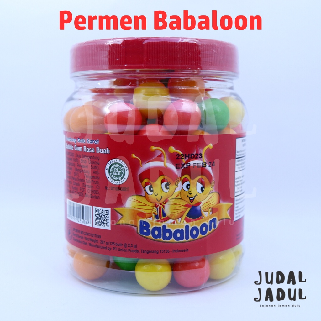 Jual Permen Karet Babaloon Warna Warini Toples 287gr ( 1 Toples Isi ...