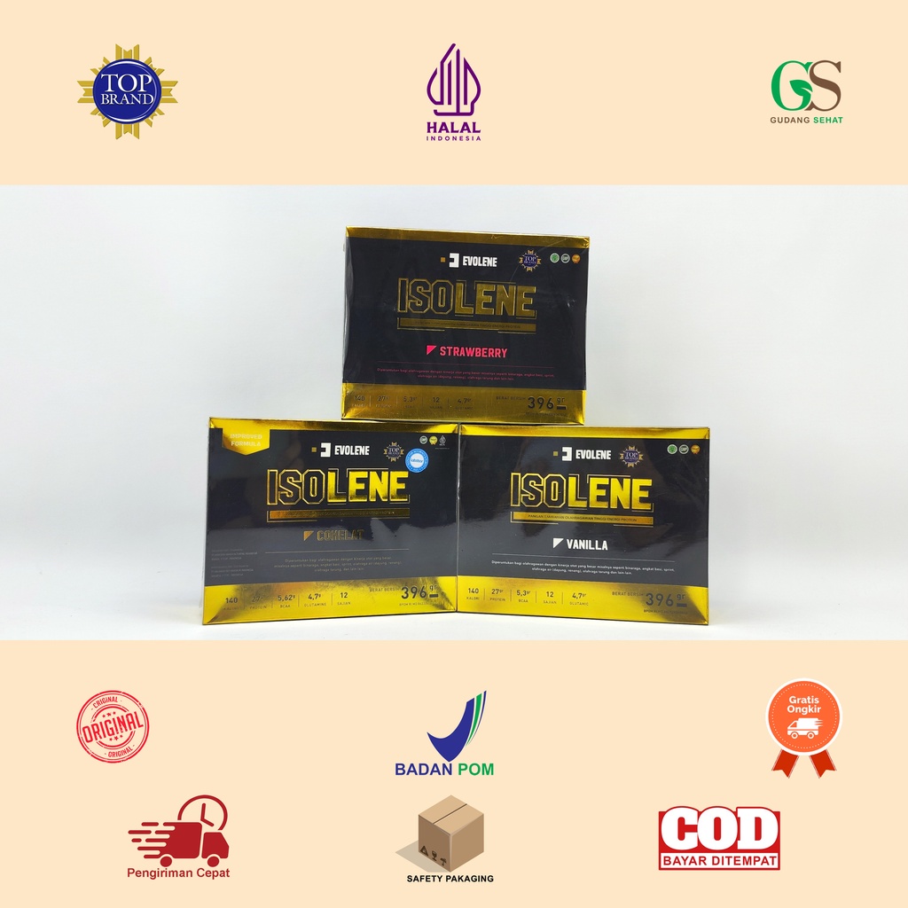 Jual Manado Evolene ISOLENE 12 sachet - 396 gram | Shopee Indonesia