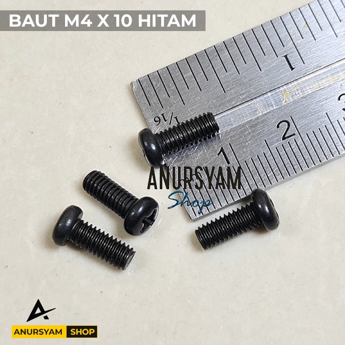 Jual Baut JP M4 x 10 Hitam | Baut M4 x 10 Hitam | Shopee Indonesia