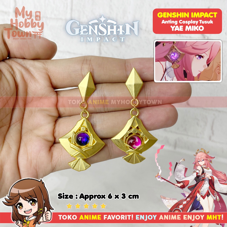 Jual Anting Vision Genshin Impact Inazuma Electro Yae Miko | Shopee ...