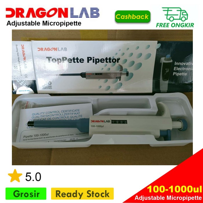 Jual mikropipet dragonlab mikro pipet dragon lab micropipette micro ...