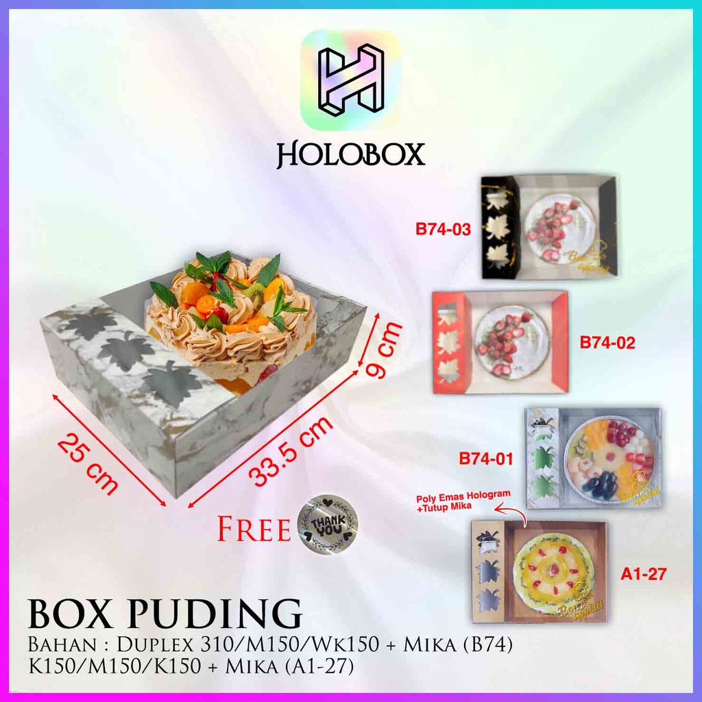 Jual Dus Pudding / Box Puding Mika Transparan / Hampers / A1-27 ...