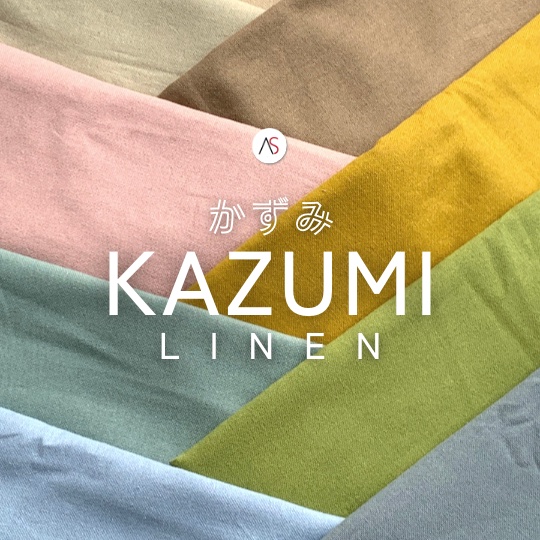 Jual Kain Kazumi/Fumiko linen Original japan construction harga per 0,5 ...