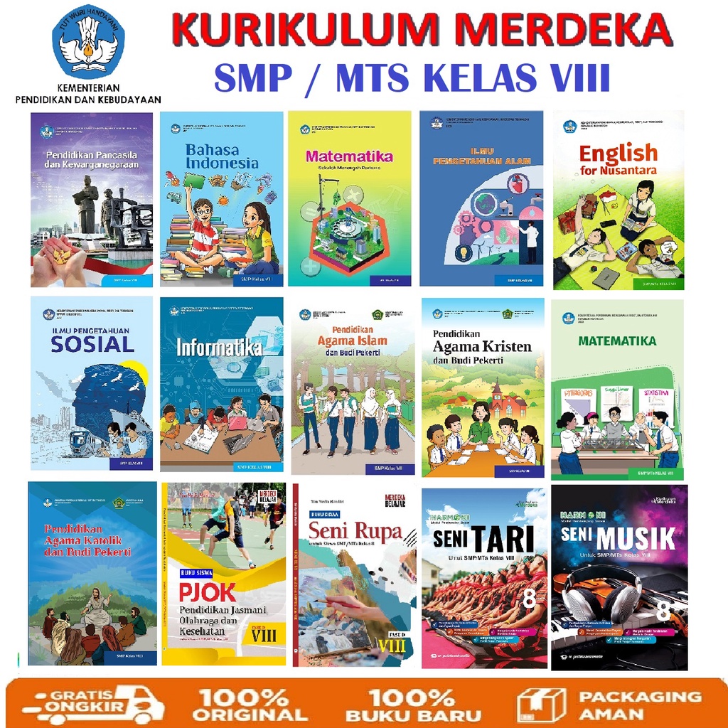 Jual Buku Siswa SMP / MTS Kelas 8 Kurikulum Merdeka SMP Kelas VIII | Shopee Indonesia