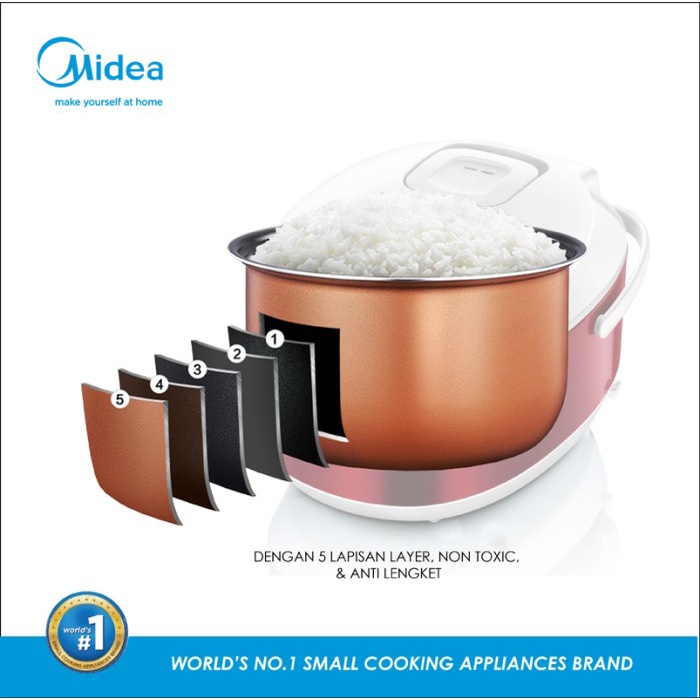 Jual MIDEA Digital Rice Cooker 1.8 Liter MRD-5001R ORIGINAL | Shopee ...
