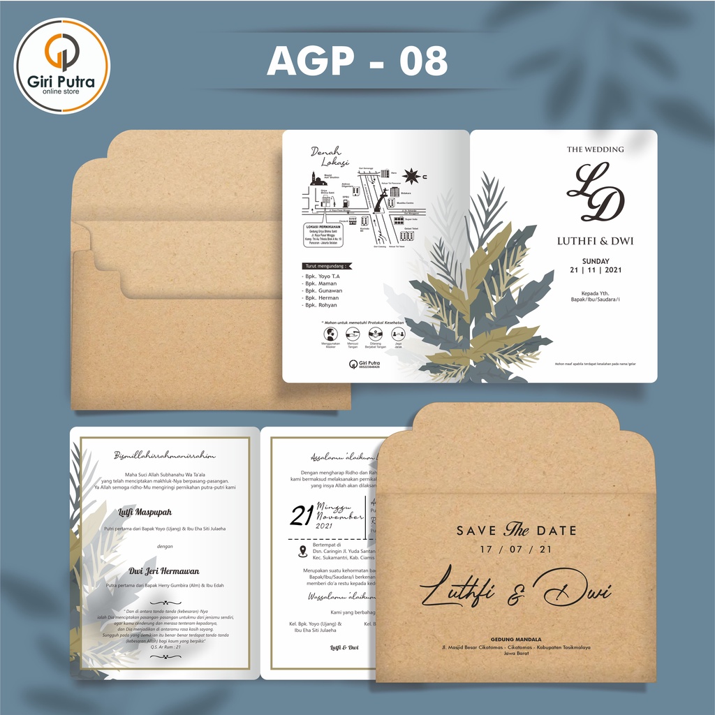 Jual UNDANGAN AMPLOP SOFTCOVER / UNDANGAN PERNIKAHAN / UNDANGAN AMPLOP ...