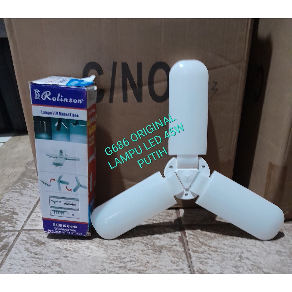Jual G686 ORIGINAL 45 W WATT LAMPU LED PUTIH E27 KIPAS FAN MAGIC LAMP ...