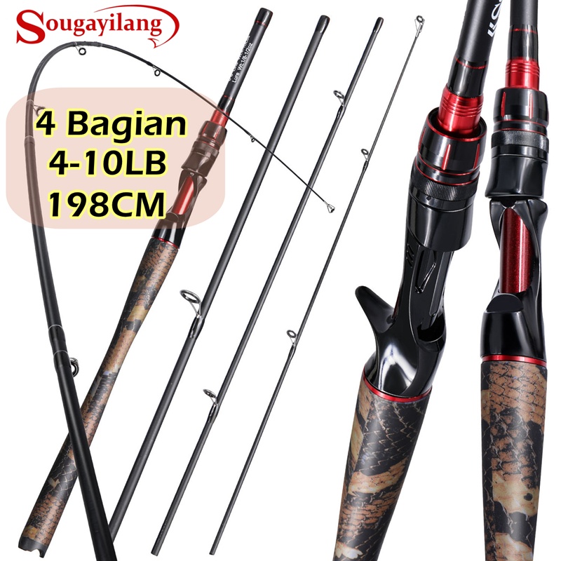 Jual Sougayilang 180cm 198cm 210cm Joran Pancing 4 Bagian 4-10LB Carbon Fiber Joran BC Spinning ...