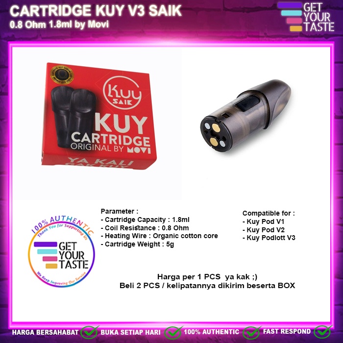 Jual Cartridge Kuy Pod V3 CT Catridge Kuy V3 Authentic by MOVI | Shopee ...