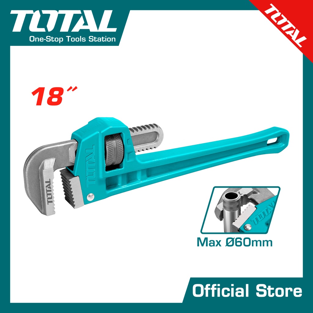 Jual Kunci Pipa Pipe wrench 18" Max clamping diameter 60mm TOTAL ...