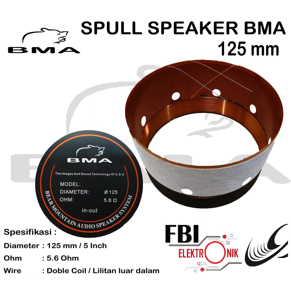 Jual Spull Speaker BMA 5 in 125 mm Spul 12.5 cm Spool Speker 12cm Spoel Spiker | Shopee Indonesia