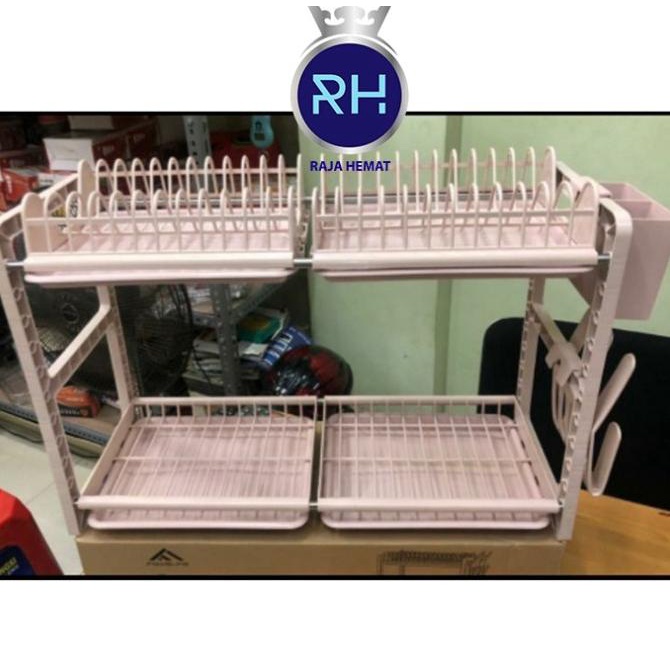Jual Termurah Rak Piring / Rak Dapur Plastik Minumalis 2 Susun Jumbo ...