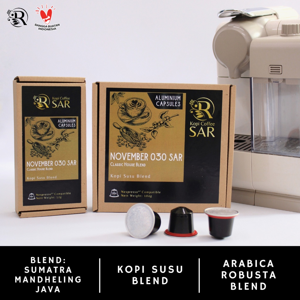 Jual November 030 SAR - Kopi Susu Blend Nespresso Compatible Coffee Capsule Kopi Coffee SAR Kopi ...