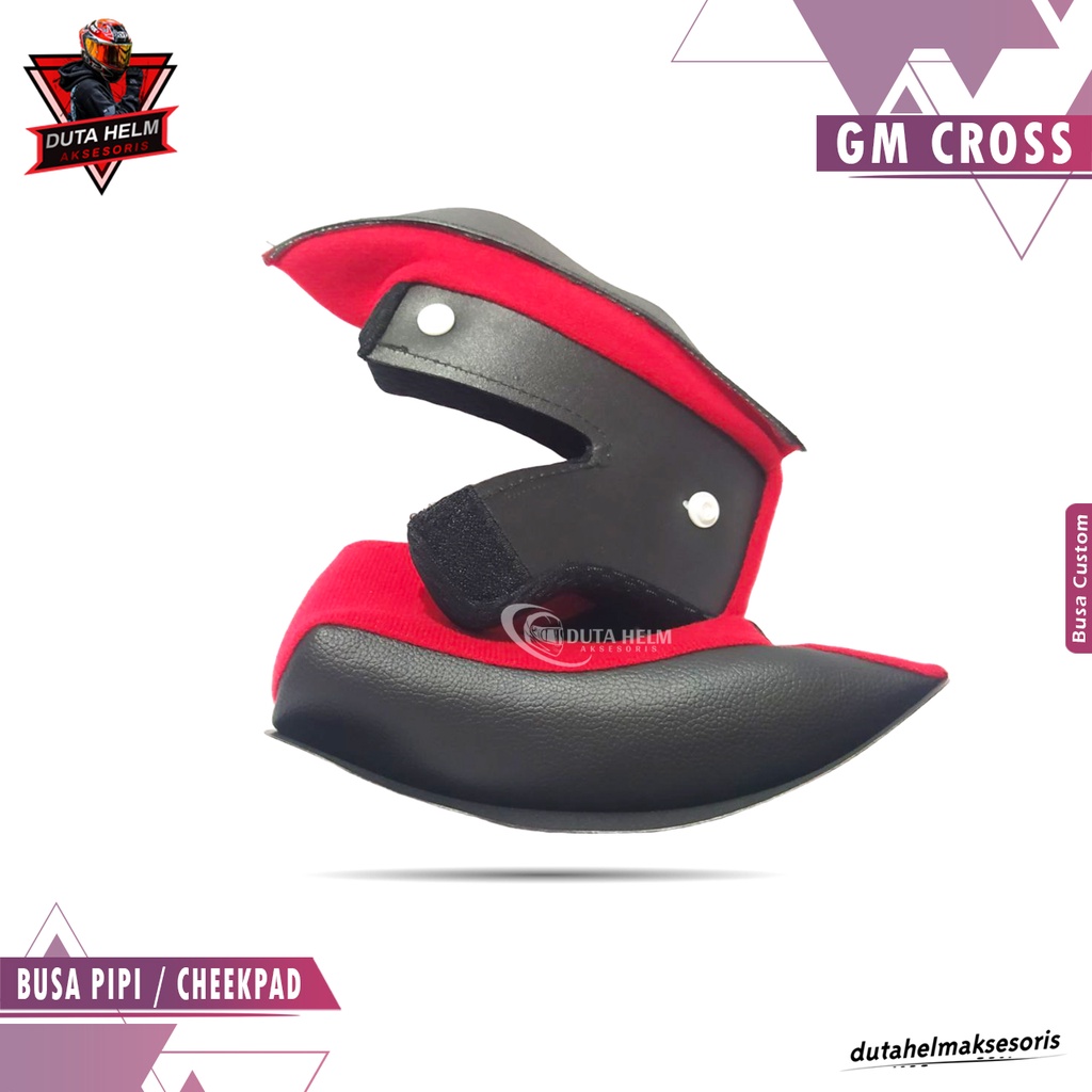 Jual Busa Helm GM Cross Supercross Pipi S M L XL Cheek Pad Wings Custom ...