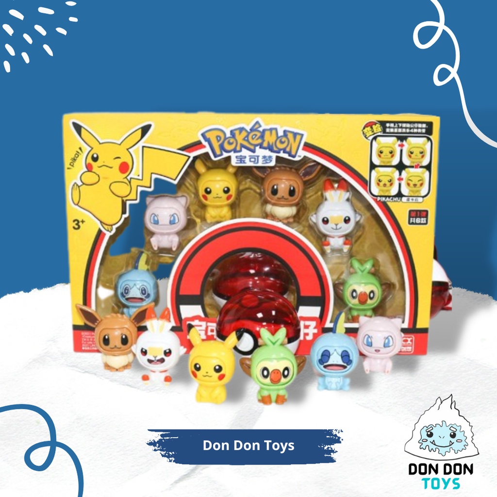 Jual Mainan Pokemon Pokeball Changing / Swap Face Faces Set 6 Pcs ...