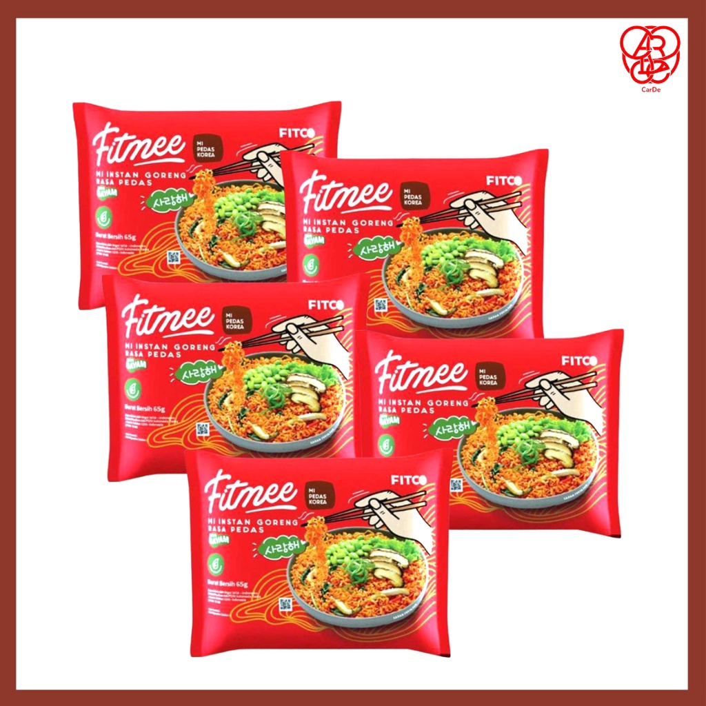 Jual Fitmee Mie Instan Goreng With Bayam 65g Mi Pedas Korea 5 Pcs ...