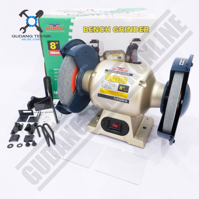 Jual Mesin Gerinda Duduk 8" WIPRO TDS200 / Electric Bench Grinder 8 ...