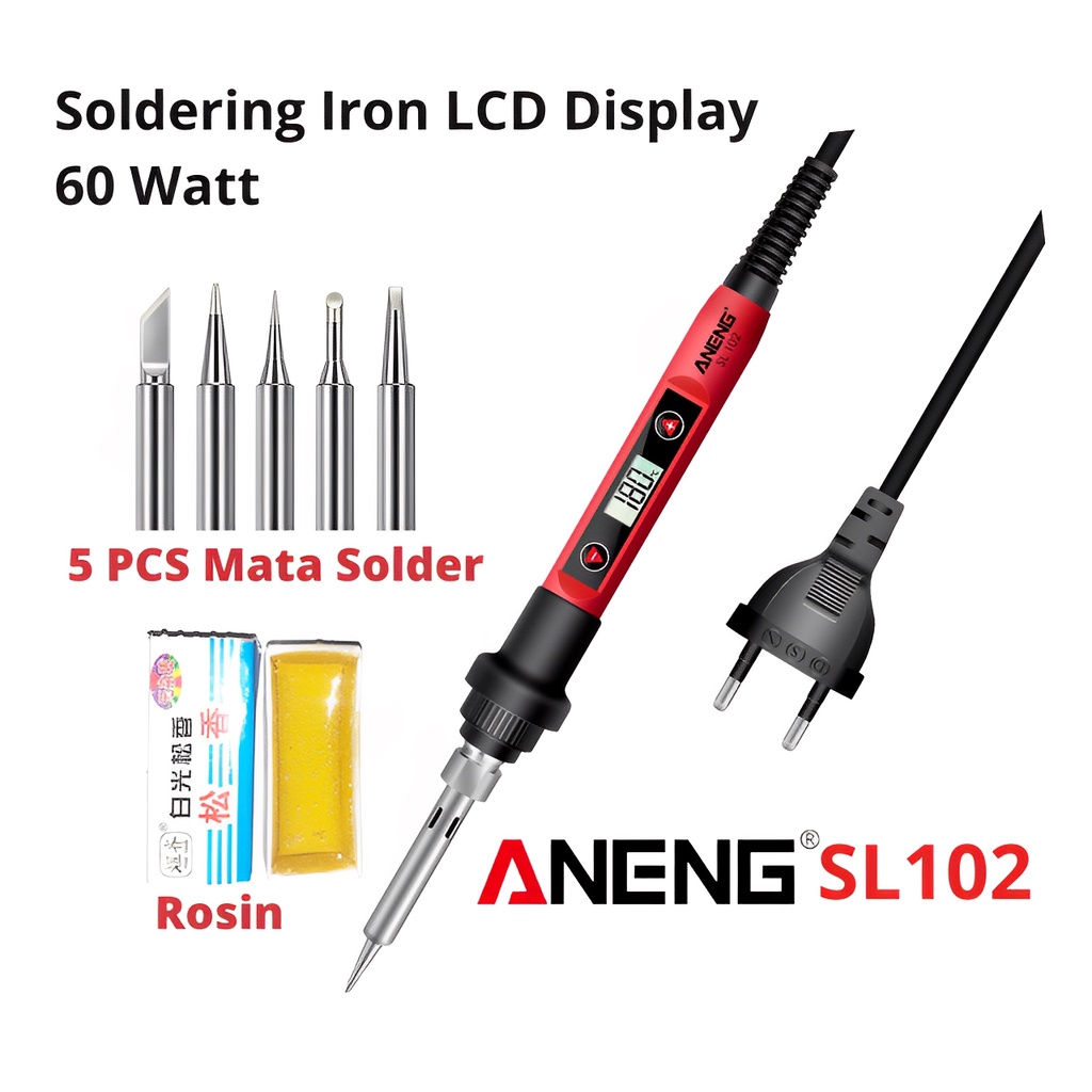 Jual Solder Listrik 60 Watt Lcd Display ANENG SL102 | Shopee Indonesia