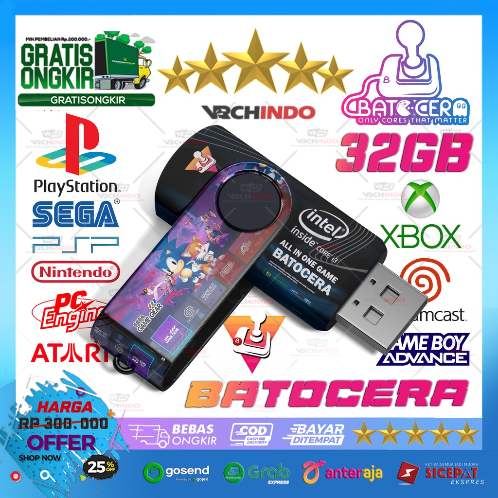 Jual Flashdisk Batocera / Retrobat 32GB Game Emulator - All in One ...