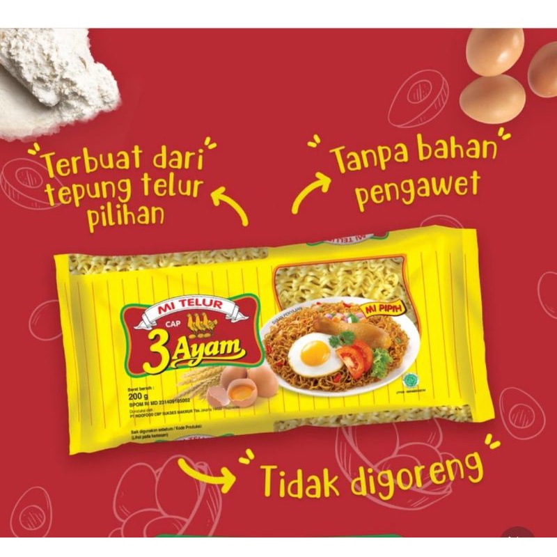 Jual MI TELUR CAP 3 AYAM MIE TELOR CAP 3 AYAM 200 GRAM HALAL | Shopee ... Jual MI TELUR CAP 3 AYAM MIE TELOR CAP 3 AYAM 200 GRAM HALAL | Shopee ...