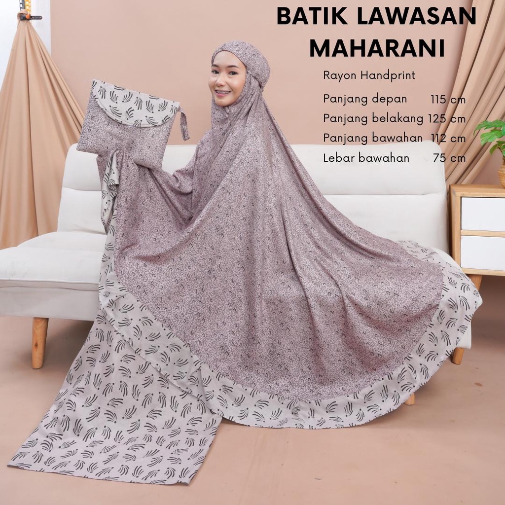 Jual Mukena Batik Dewasa Rayon Premium Jumbo Maharani Rampel | Shopee ...