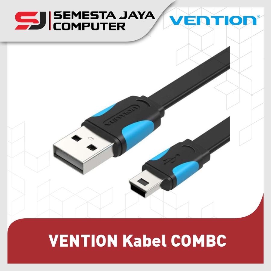 Jual Vention Kabel Data Mini 5 pin USB 2.0 COMBC 0.25Meter | Shopee ...