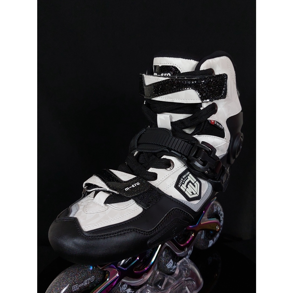 Jual Sepatu Roda Inline Skate Carbon Micro HML Black White | Shopee ...