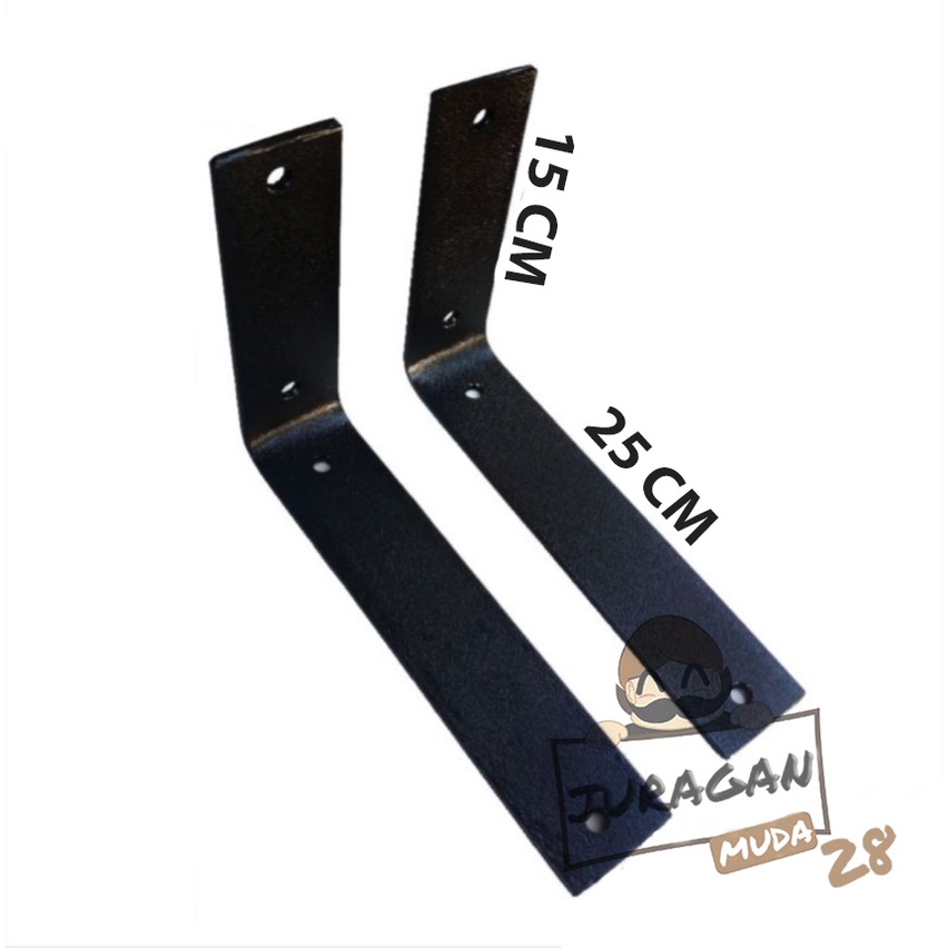 Jual Besi Siku L Penyangga Rak Dinding Bracket Ukuran 15x25 | Shopee ...
