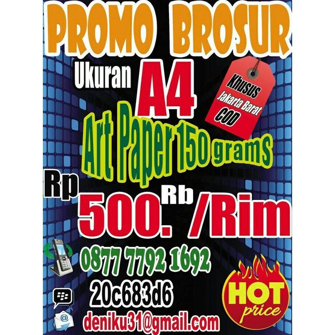 Jual Brosur A4 ( 2 sisi ) art paper 150 gr | Shopee Indonesia